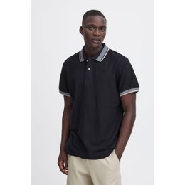 Poloshirt Blend "BHPolo", Herren, Gr. L, schwarz, Web, 100% Baumwolle, unifarben, regular fit normal, V-Ausschnitt, Shirts, Lässiges Poloshirt