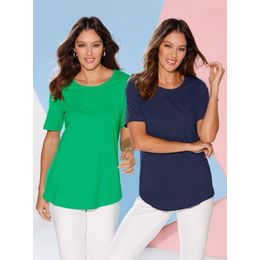 Classic Basics Damen Longshirt "Doppelpack Shirts", bunt, Gr. 40, unifarben, 100% Baumwolle, Shirts