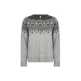 Strickpullover soyaconcept "Soya Concept Sweater SC_ORLEAN", Damen, Gr. L, 99110c lt grau melange combi, Obermaterial: 74% Polyacryl, 24% Polyester, 2% Elasthan, Pullover Strickpullover