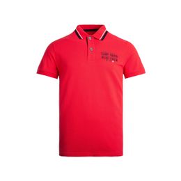 CAMP DAVID Herren Poloshirt, rot, Gr. L, bedruckt, Piqu&eacute;, Material: 100% Baumwolle, Shirts, aus Baumwolle