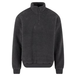 Sweater Karl Kani "Karl Kani KK Metal Signature Teddy Troyer", Herren, Gr. L, grau, 100% Polyester, Sweatshirts Sweater