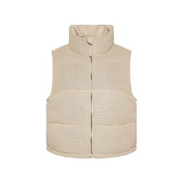 Damen Lederwesteraw cotton, Gr. S, SENSES.THE LABEL, unifarben, Web, Material: 100% Leder, Futter: 100% Polyester, Westen, mit verstellbarem Gummizug