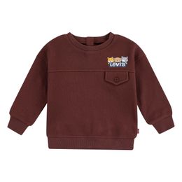 LEVI'S KIDS Jungen Sweatshirt "LVB CHARACTER POCKET CREW", Gr. 24Msable, Sweatware, Obermaterial: 91% Baumwolle, 9% Polyester, bedruckt, Sweatshirts,