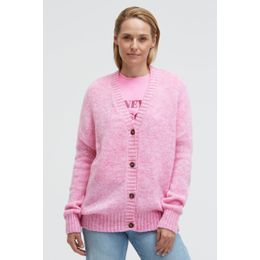 Damen Strickjackerose pink melange, Gr. ML, SENSES.THE LABEL, meliert, Material: 67% Polyacryl, 14% Polyester, 12% Polyamid, 7% Elasthan, Strickjacken
