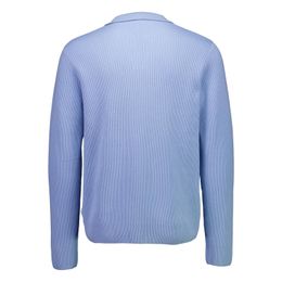 Strickpullover LINDBERGH "LINDBERGH Strickpullover", Herren, Gr. L, soft blau, Obermaterial: 80% Baumwolle, 20% Polyester, V-Ausschnitt, Pullover Strickpullover