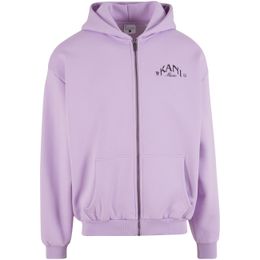 Karl Kani Damen Sweatjacke "Karl Kani Kani Palm Os Zip Hoodie"violet, Gr. L, 65% Baumwolle, 35% Polyester, Sweatjacken