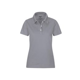 TRIGEMA Damen Poloshirt "TRIGEMA Poloshirt aus Baumwolle", grau, Basic, Gr. S, 100% Baumwolle, Shirts