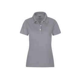 TRIGEMA Damen Poloshirt "TRIGEMA Poloshirt aus Baumwolle", grau, Basic, Gr. S, 100% Baumwolle, Shirts