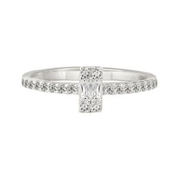 CAI CA&Iuml; Damen Fingerring "925 Sterling Silber rhodiniert mit Zirkonia", 060 (19,1), Silber 925 (Sterlingsilber), wei&szlig;, Silber 925 (Sterlingsilber),