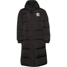 Karl Kani Damen Winterjacke "Karl Kani Damen KW233-030-2 KK Og Hooded Long Puffer Coat", schwarz, Gr. S, unifarben, 100% Polyester, Jacken