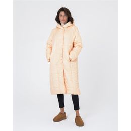 FRESHLIONS Damen Steppmantel "Eva", beige, Gr. M, kariert, unifarben, 100% Polyester, M&auml;ntel, im schimmernden Design