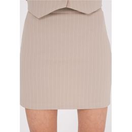 FRESHLIONS Damen Sommerrock, beige, Gr. M, unifarben, 70% Polyester, 27% Viskose, 3% Elasthan, R&ouml;cke, im klassischen Design
