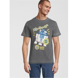 Recovered Damen T-Shirt "Star Wars R2D2", grau, Gr. M, bedruckt, 55% Baumwolle, 45% Polyester, Shirts, mit coolem R2D2-Print