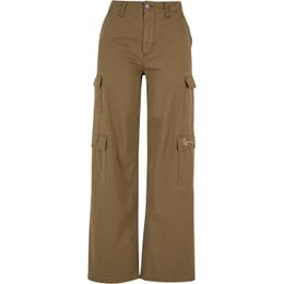 Karl Kani Damen Cargohose "Karl Kani Damen"olive, Gr. L, 100% Baumwolle, Hosen