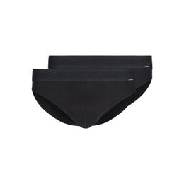 Skiny Herren Slip "Slip 2er Pack", Gr. M, schwarz, Obermaterial: 100% Baumwolle CO., Unterhosen