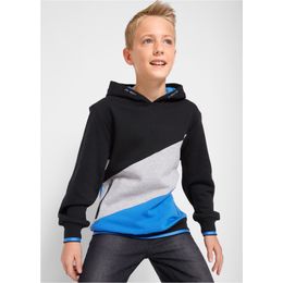 bonprix Kinder Hoodie, schwarz, Gr. 140, Obermaterial: 100% Baumwolle. Obermaterial 2: 88% Baumwolle, 12% Polyester, Sweatshirts