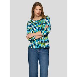 Print-Shirt Rabe "T-Shirt", Damen, Gr. 40, t&uuml;rkis, 92%Baumwolle, 8%Elastan, tailliert, Shirts