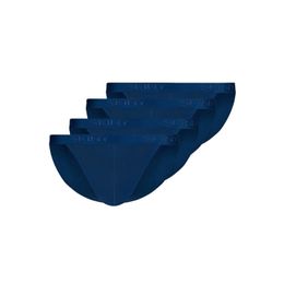 Skiny Herren Slip "Slip 4er Pack", Gr. XXL, blau, Obermaterial: 100% Baumwolle CO., Unterhosen