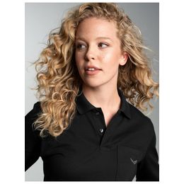 TRIGEMA Damen Poloshirt "TRIGEMA Poloshirt mit Brusttasche", schwarz, Basic, Gr. 4XL, Piqu&eacute;, 100% Baumwolle, Shirts
