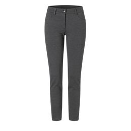 Stoffhose MAC "SLIM", Damen, Gr. 34, L&auml;nge 30, silber shadow melange, Jersey, Obermaterial: 63% Viskose, 33% Polyamid, 4% Elasthan, meliert, slim fit kn&ouml;chellang, Hosen Stoffhose, Sommerhose im Five-Pocket Style