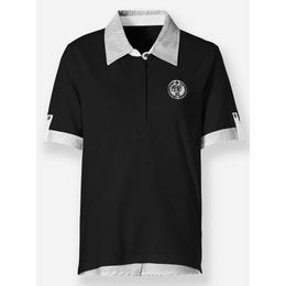 Inspirationen Damen Poloshirt "Poloshirt", schwarz, Gr. 36, unifarben, 100% Baumwolle, Shirts