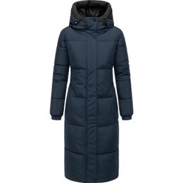 Steppmantel Navahoo "Taubl&uuml;te XIV", Damen, Gr. 5XL (50), navy, Obermaterial: 100% Polyester. Innenfutter: 100% Polyester. Wattierung: 100% Polyester. &Auml;rmelfutter: 100% Polyester, Basic, figurumspielend kniebedeckend, hoch geschlossener Ausschnitt, &Auml;rmel ohne &Auml;rmelschlitz elastischer Bund mit innenliegendem Gummizug, M&auml;ntel Steppmantel, Gesteppter Damen Mantel mit 2-Wege-Rei&szlig;verschluss
