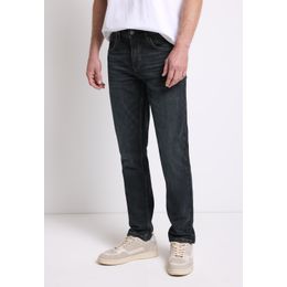 Slim-fit-Jeans Street One MEN, Herren, Gr. 31, L&auml;nge 32, dunkelblau coated, Jeans, 98% Baumwolle, 2% Elasthan, unifarben, normal, Jeans Slim-fit-Jeans, 5-Pocket-Style