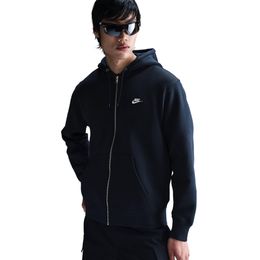 Nike Sportswear Herren Kapuzensweatshirt "M NK CLUB BB FZ HOODIE", wei&szlig;, Gr. L, Jersey, Obermaterial: 80% Baumwolle, 20% Polyester, Sweatshirts