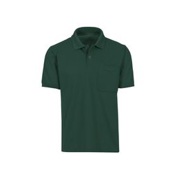 TRIGEMA Herren Poloshirt "TRIGEMA Polohemd mit Brusttasche", grün, Basic, Gr. L, 100% Baumwolle, Shirts