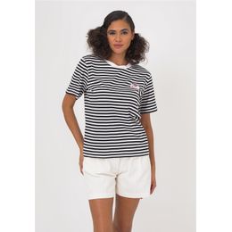 FRESHLIONS Damen T-Shirt "Fitore", schwarz, Gr. S, gestreift, 100% Baumwolle, Shirts, in tollem Streifen-Design