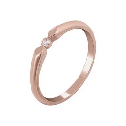 CAI CA&Iuml; Damen Fingerring "925 Silber ros&eacute;vergoldet mit Zirkonia", 056 (17,8), Silber 925 (Sterlingsilber), rot, Silber 925 (Sterlingsilber), Fingerringe
