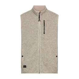 Camel Active Damen Strickwesteoatmeal, Gr. L, meliert, Strick, Obermaterial: 100% Polyester, Westen, mit Taschen