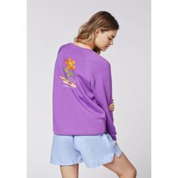 Chiemsee Damen Sweatshirt, lila, Gr. L, 60% Baumwolle, 40% Polyester, Sweatshirts
