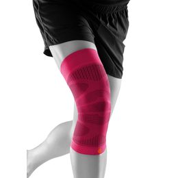 Bauerfeind Herren Kniebandage "Sports Compression Knee Support", Gr. M, pink, Obermaterial: 57% Baumwolle, 41% Polyester, 2% Elasthan, Bandagen, mit