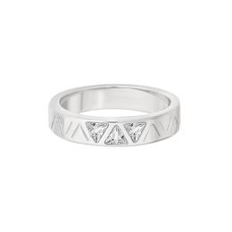 CAI CA&Iuml; Damen Fingerring "925 Sterling Silber rhodiniert mit Zirkonia Dreiecken", 060 (19,1), Silber 925 (Sterlingsilber), wei&szlig;, Silber 925