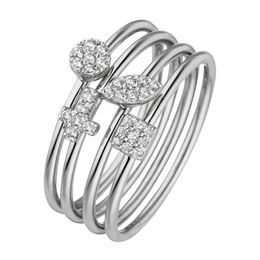 Jobo Damen Silberring "Ring Damenring breit Statement", 56, Silber 925 (Sterlingsilber), silber, Silber 925 (Sterlingsilber), Fingerringe, 925 Silber