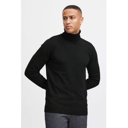 Blend Herren Rollkragenpullover "BHCarsten", schwarz, Gr. S, meliert, Feinstrick, 100% Polyester, Pullover, Stilvoller Strickpullover mit Rollkragen