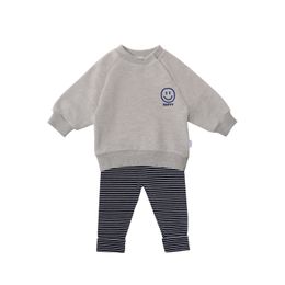 Liliput M&auml;dchen Sweatanzug "Happy", blau, Gr. 110, bedruckt, 95% Baumwolle, 5% Polyester, Sportanz&uuml;ge, bestehend aus Sweatshirt und Leggings