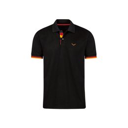 TRIGEMA Herren Poloshirt "TRIGEMA Deutschland Poloshirt", schwarz, Basic, Gr. L, 100% Baumwolle, Shirts