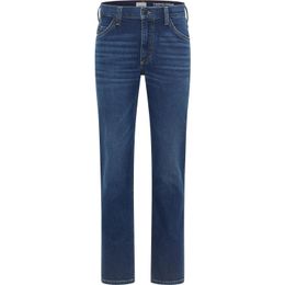 Mustang Herren Straight-Jeans "Herren Style Tramper Straight"703 mittelblau, Gr. 34, unifarben, Denim/Jeans, 53% Baumwolle, 25% Lyocell, 21%