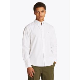 Tommy Hilfiger Herren Langarmhemd "CORE FLEX POPLIN SOLID Regular Fit SHIRT", wei&szlig;, Gr. XXL, Web, Obermaterial: 100% Baumwolle, Hemden, Regular Fit