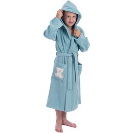 WEWO-Fashion Kinderbademantel WEWO FASHION, L:54cm, blau, Frottier, Hausmäntel, "8030", Eisbär