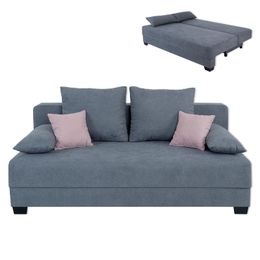 Roller Boxspringsofa - grau - mit Staukasten - Dauerschläfer
