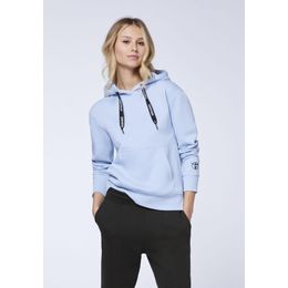 Chiemsee Damen Kapuzensweatshirtbrunnera blau, Gr. XXL, 60% Baumwolle, 40% Polyester, Sweatshirts