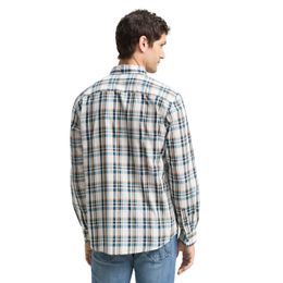 Tom Tailor Herren Langarmhemdwei&szlig; multicolor check, Gr. S, kariert, Web, Obermaterial: 100% Baumwolle, Hemden, mit Karomuster