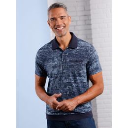 CLASSIC Herren Poloshirt "Kurzarm-Poloshirt", blau, Gr. 52, meliert, 100% Baumwolle, Shirts