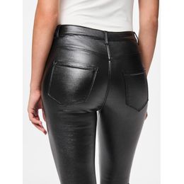 Pieces Damen Jeggings "PCHIGHSKIN WEAR GLITTER JEGGINGS NOOS BC", schwarz, Gr. S, Glitzermuster, unifarben, Web, Obermaterial: 77% Viskose, 20%