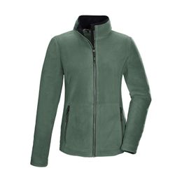 Fleecejacke Killtec "KOW 3 WMN FLC JCKT", Damen, Gr. 44, graugr&uuml;n, Obermaterial: 100% Polyester, Jacken Fleecejacke, Fleecejacke mit Stretch, Kinnschutz und verschlie&szlig;baren Taschen