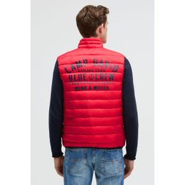 CAMP DAVID Herren Steppweste, rot, Gr. M, bedruckt, Steppware, Material: 100% Polyester, Futter: 100% Polyester, F&uuml;llung: 100% Polyester, Westen, mit