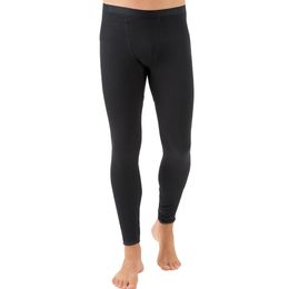 TRIGEMA Herren Lange Unterhose "TRIGEMA Lange Funktionshose", Gr. S, schwarz, Aussenseite: 100% Baumwolle, Innenseite: 66% Baumwolle, 22% Polyester,